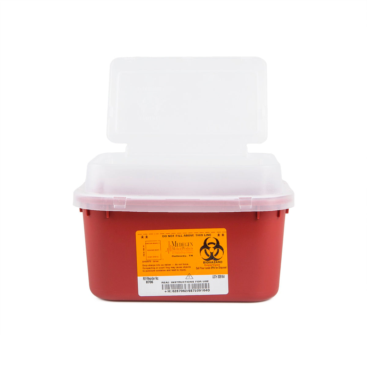 8704 Stackable Sharps-Tainers™ – Sharps Container, 2 Gallon Red, 10"W ...